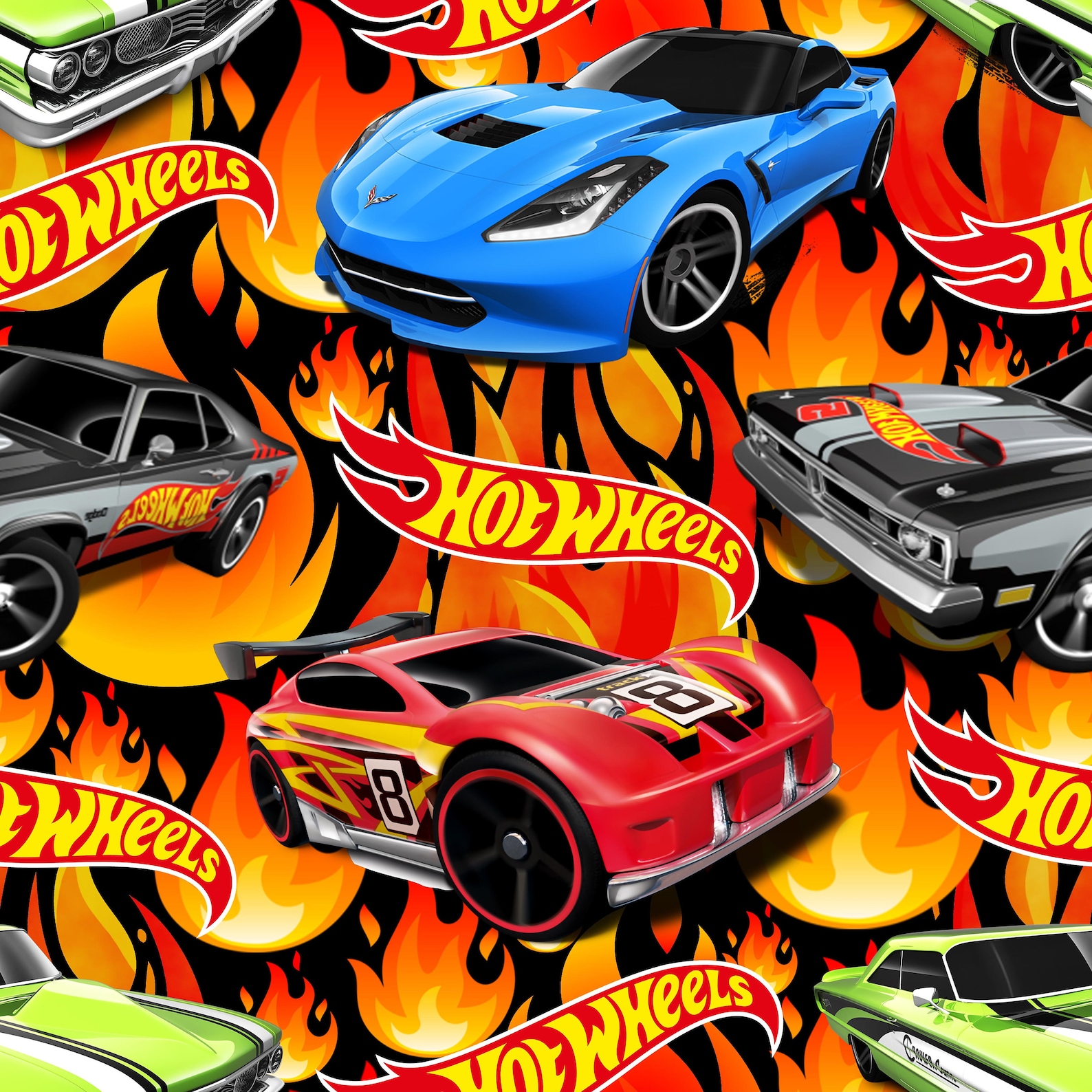 HOT WHEELS Seamless Pattern Hot Wheels Seamless Design Watercolour ...