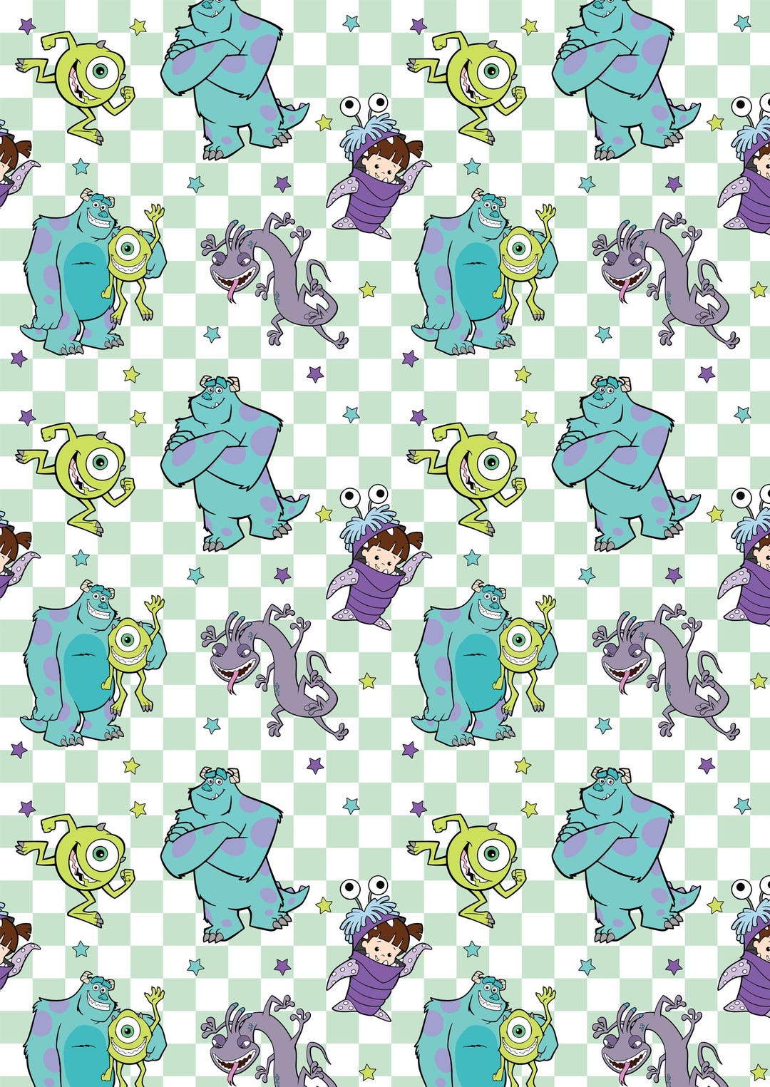 MONSTERS INC Birthday Wrapping Paper Monsters Inc Gift Wrap Disney ...