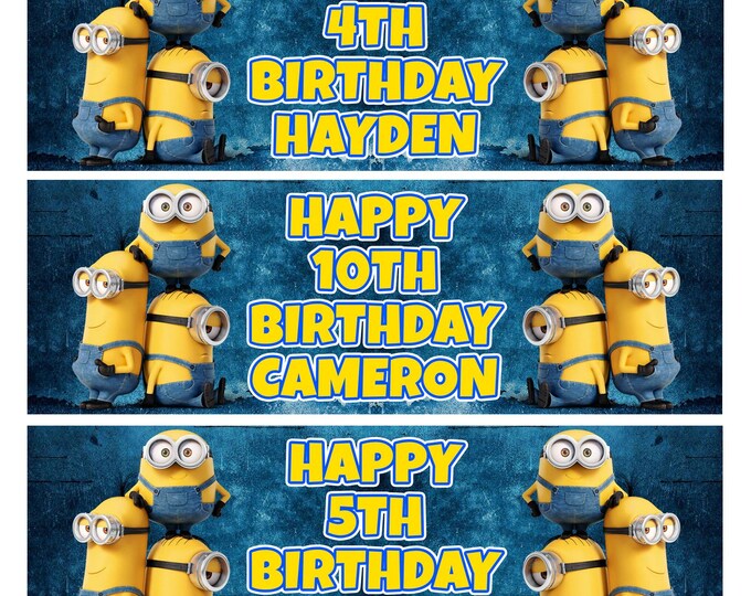 Digital Minions Banner Minion Birthday Minion Party Minion Birthday ...