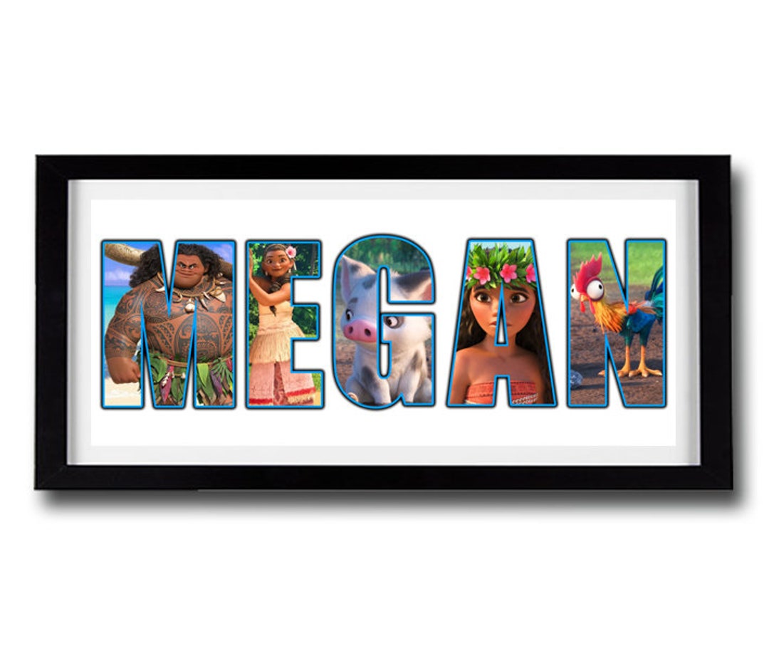 MOANA Personalised Digital Name Artwork Moana Personalised Arwork ...