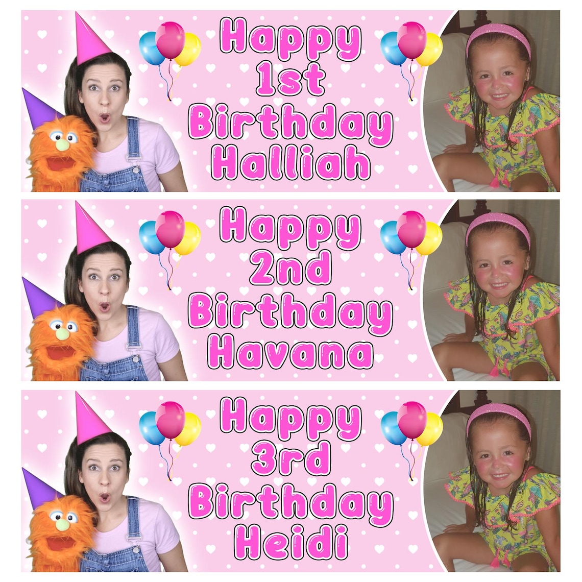 MS RACHEL Personalised Birthday Photo Banners Ms Rachel Personalised ...