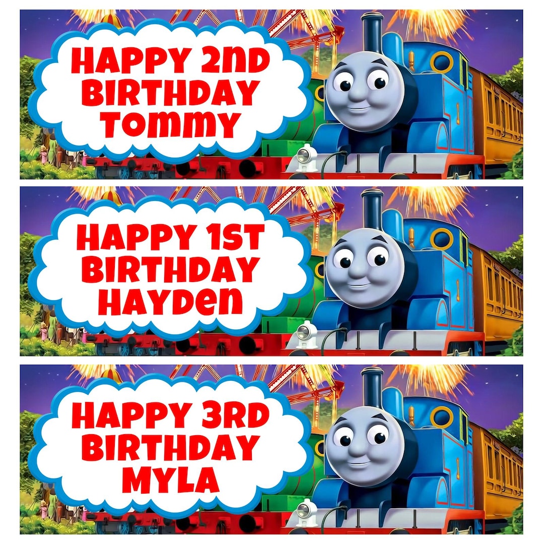 THOMAS TANK ENGINE Personalised Birthday Banners Thomas and Friends ...