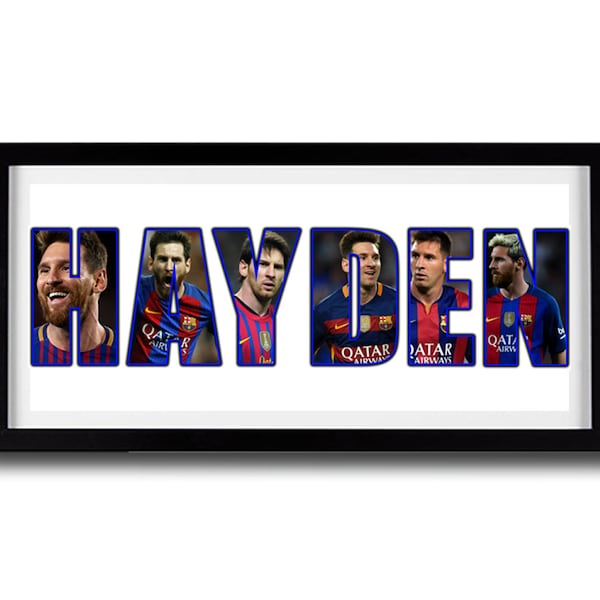 Messi Name Print - Etsy