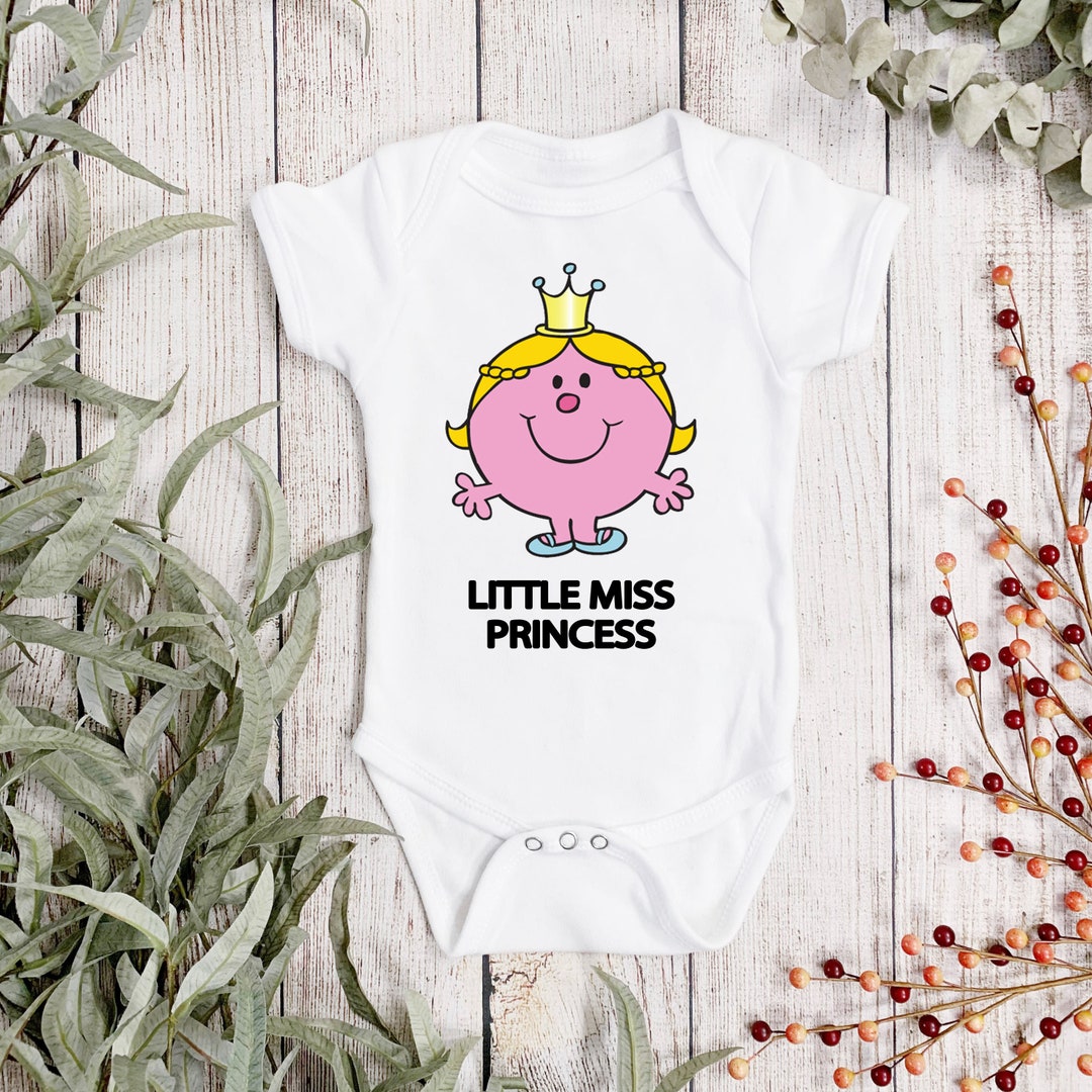 LITTLE MISS PRINCESS Baby Vest Mr Men Little Miss Sleepsuite Mr Men ...