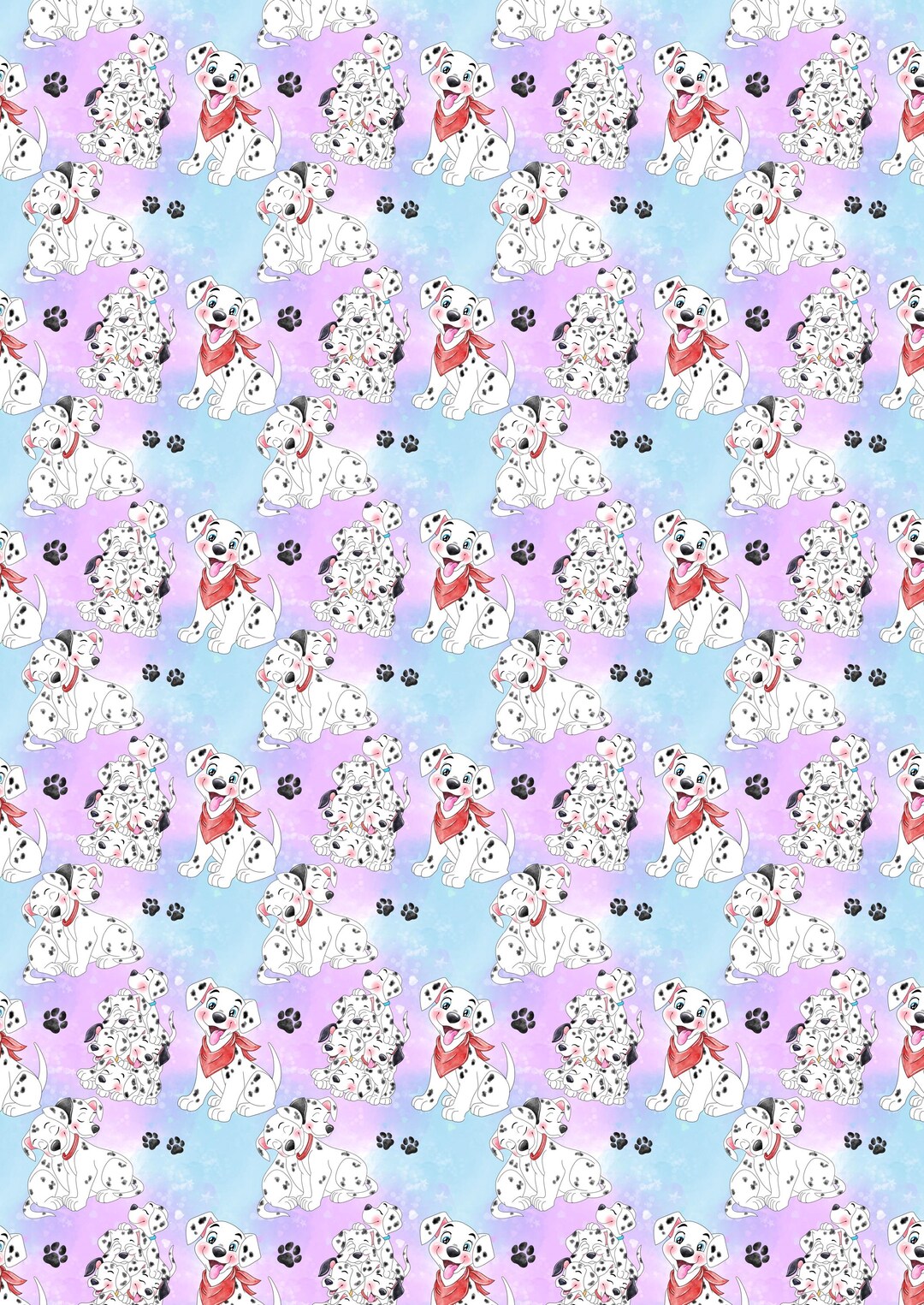 101 DALMATIANS Birthday Wrapping Paper 101 Dalmatians Gift Wrap Disney ...