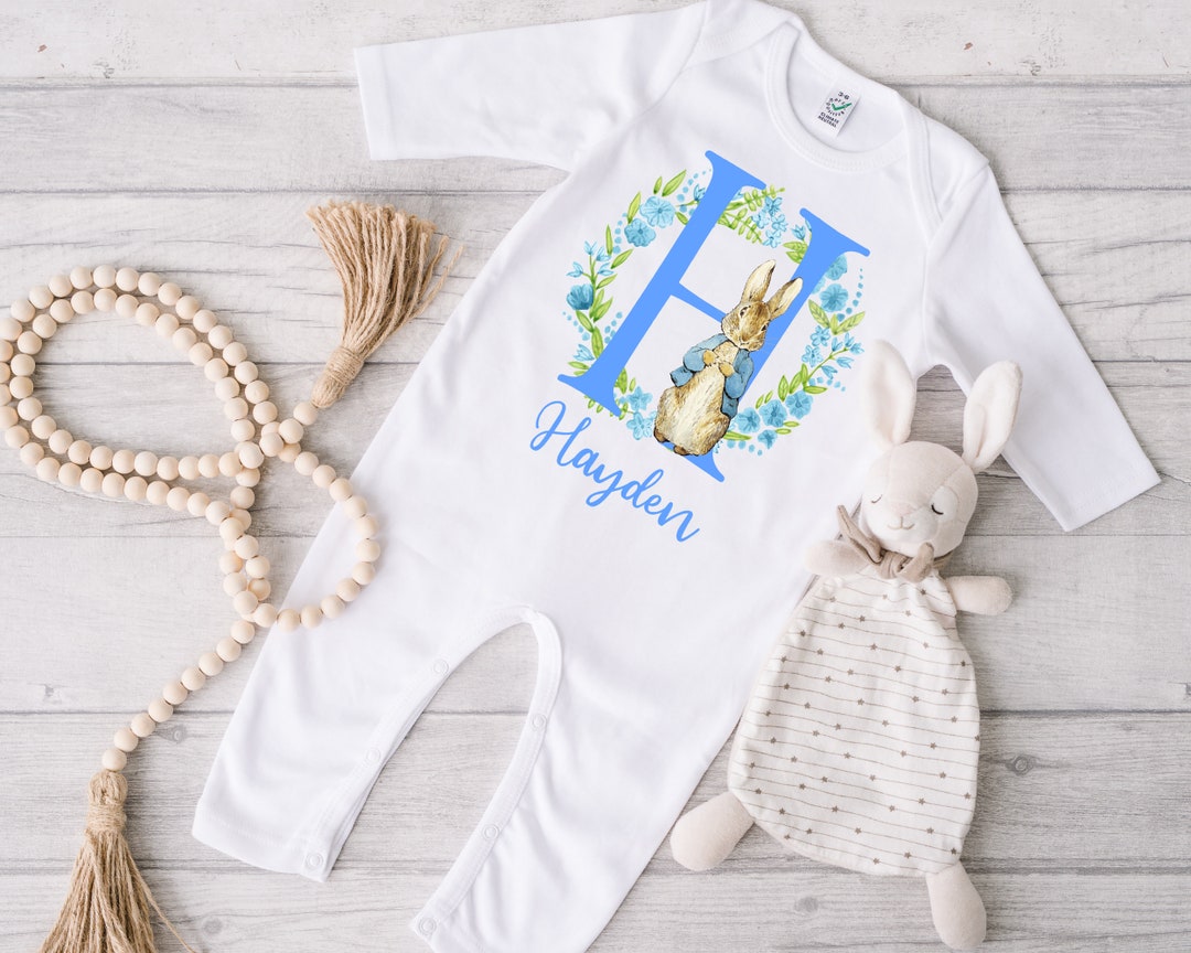 PETER RABBIT Personalised Boys Sleepsuit Peter Rabbit Sleepsuit Peter ...