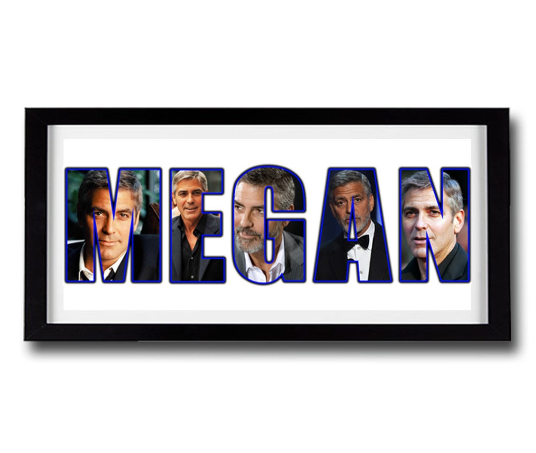 GEORGE CLOONEY Personalised Digital Name Artwork George Clooney ...