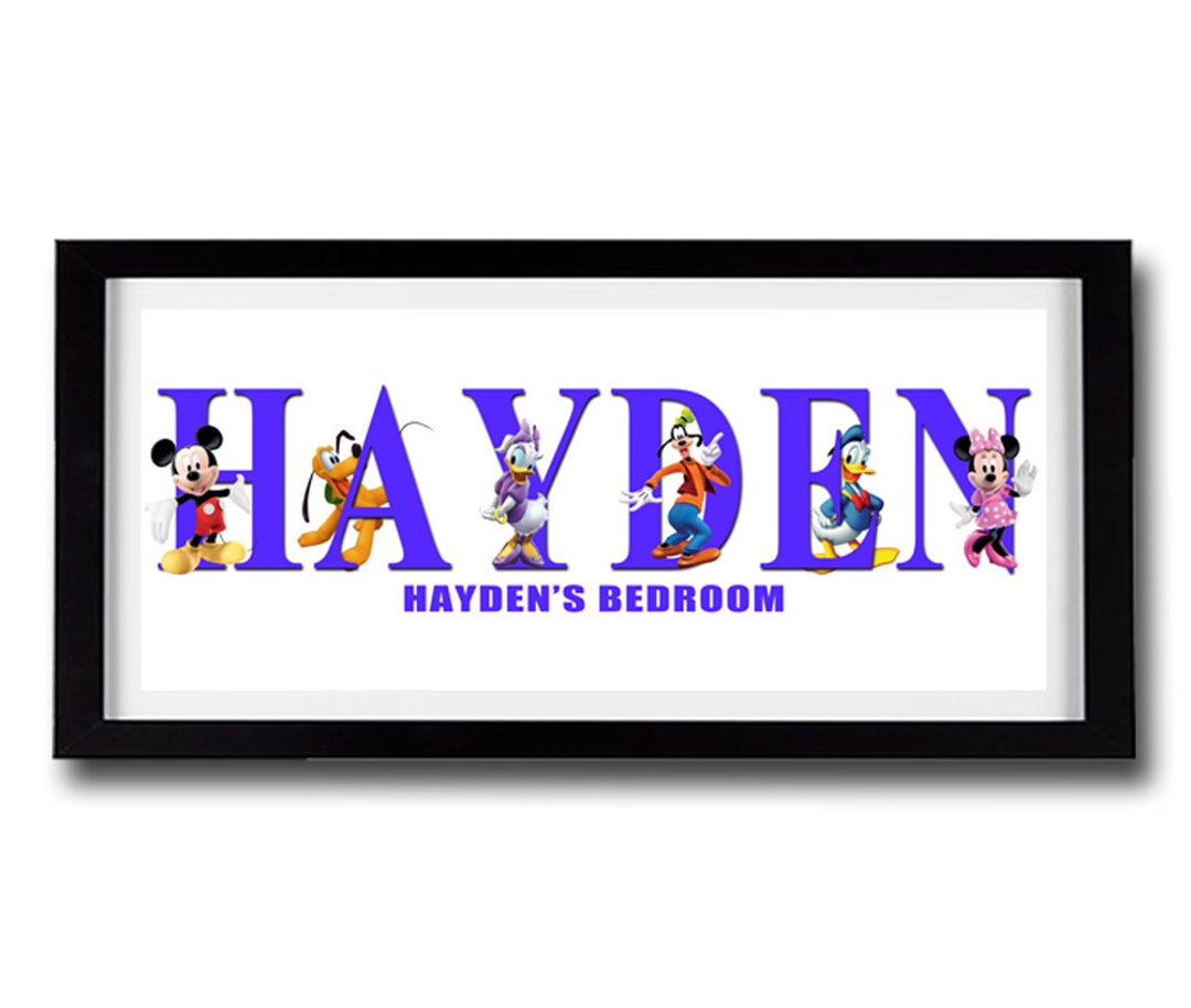 MICKEY MOUSE CLUBHOUSE Ilustraciones personalizadas de nombre digital ...