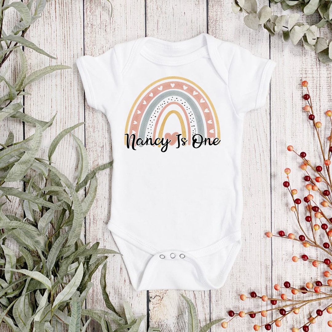 RAINBOW Personalised Baby Vest Beautiful Rainbow Cute Sleepsuit Rainbow ...