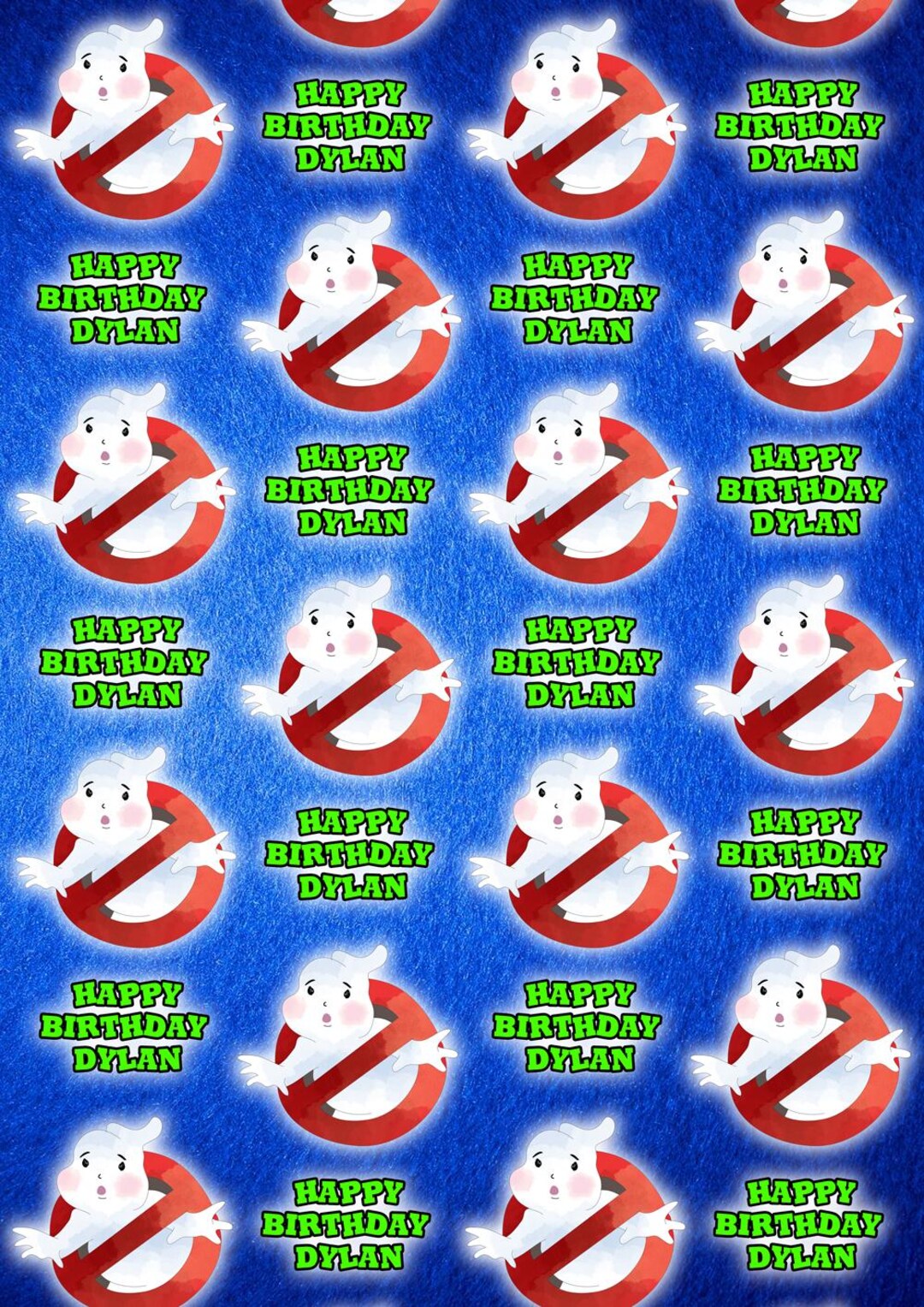 GHOSTBUSTERS Personalised Birthday Wrapping Paper Ghostbusters ...