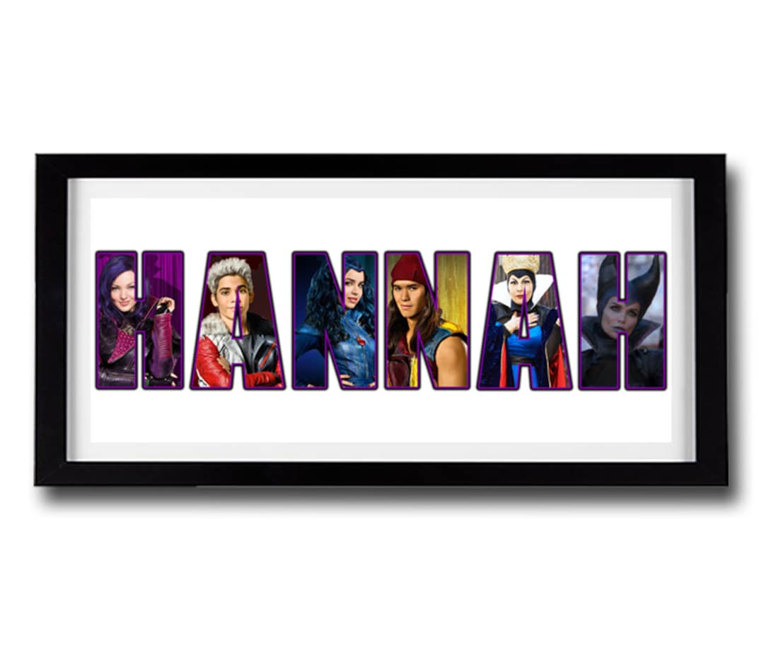 DESCENDANTS Personalised Digital Name Artwork Descendants Personalised ...