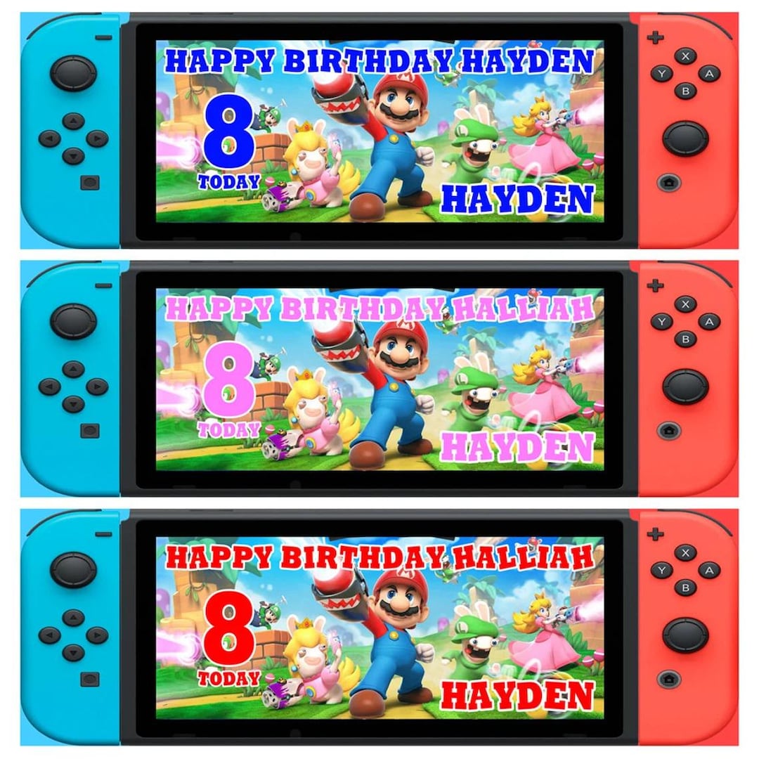 SUPER MARIO Personalised Birthday Banners Super Mario Personalised ...