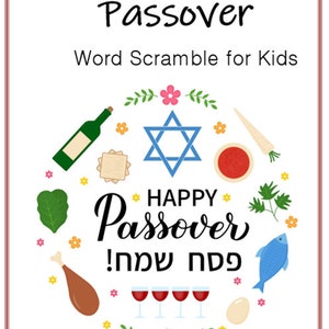 Passover Word Search, Printable Passover Word Search, Passover Activity ...