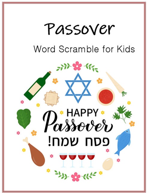 Passover Word Search, Printable Passover Word Search, Passover Activity ...