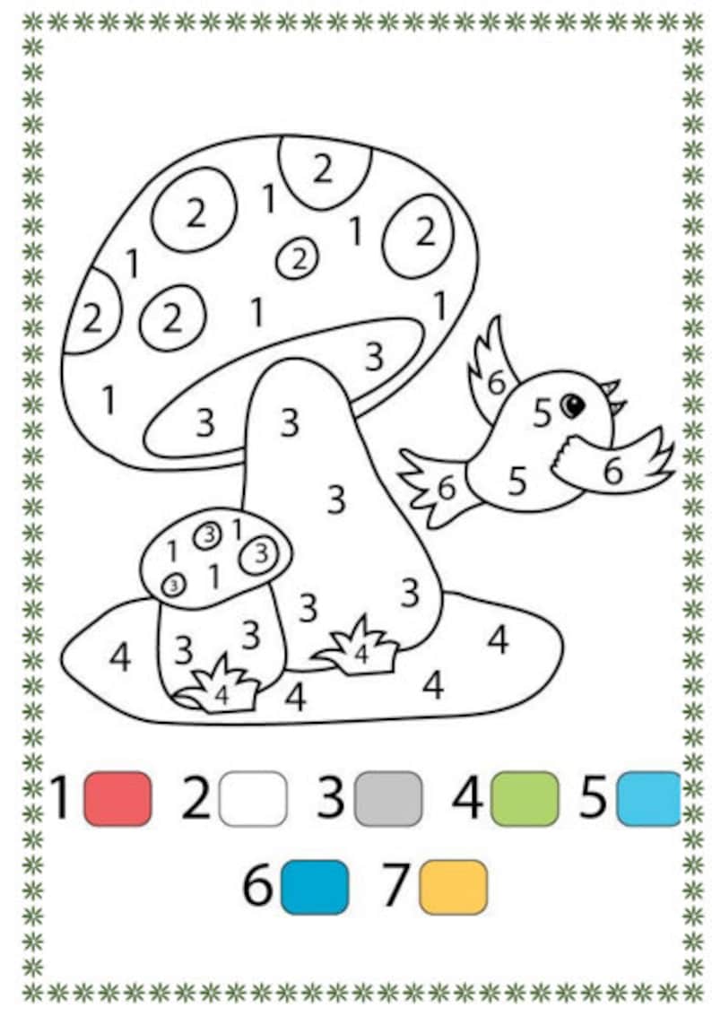 Easter Color by Number, Printable Easter Activity, Easter Activity for ...