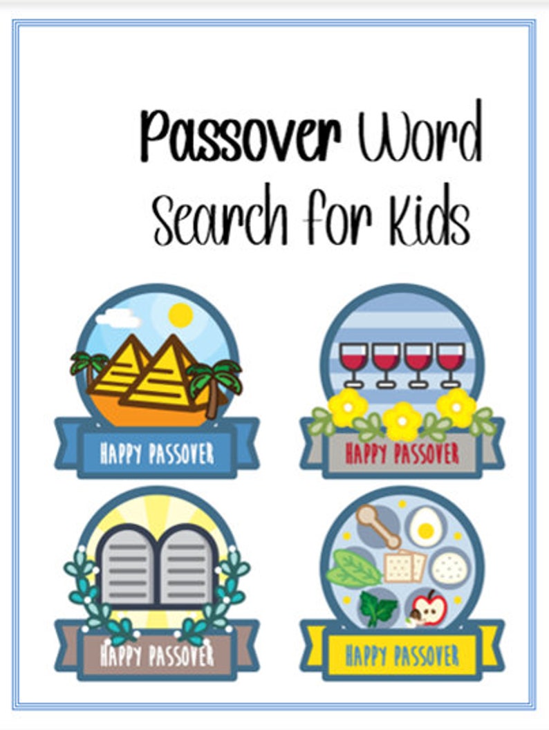 Passover Word Search, Printable Passover Word Search, Passover Activity ...