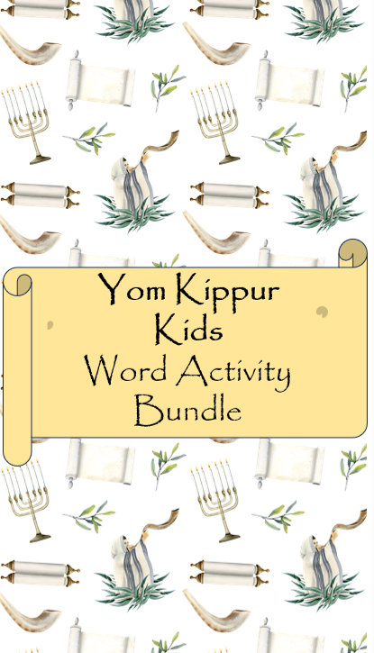 Yom Kippur Kids Word Activity Bundles Instant Download Digital Book - Etsy