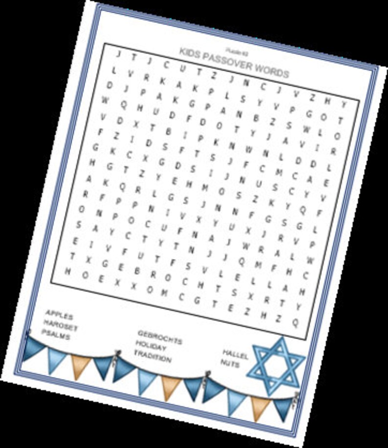 Passover Word Search, Printable Passover Word Search, Passover Activity ...