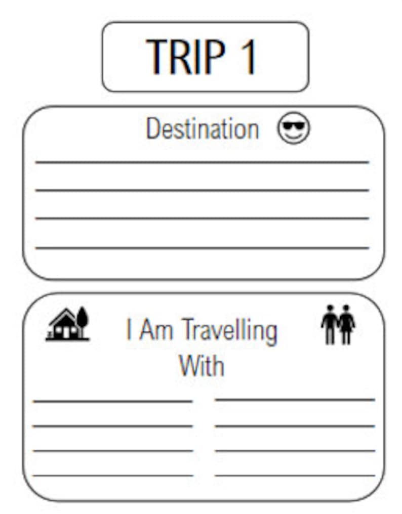 Kids Road Trip Journal Activity Pack - Etsy