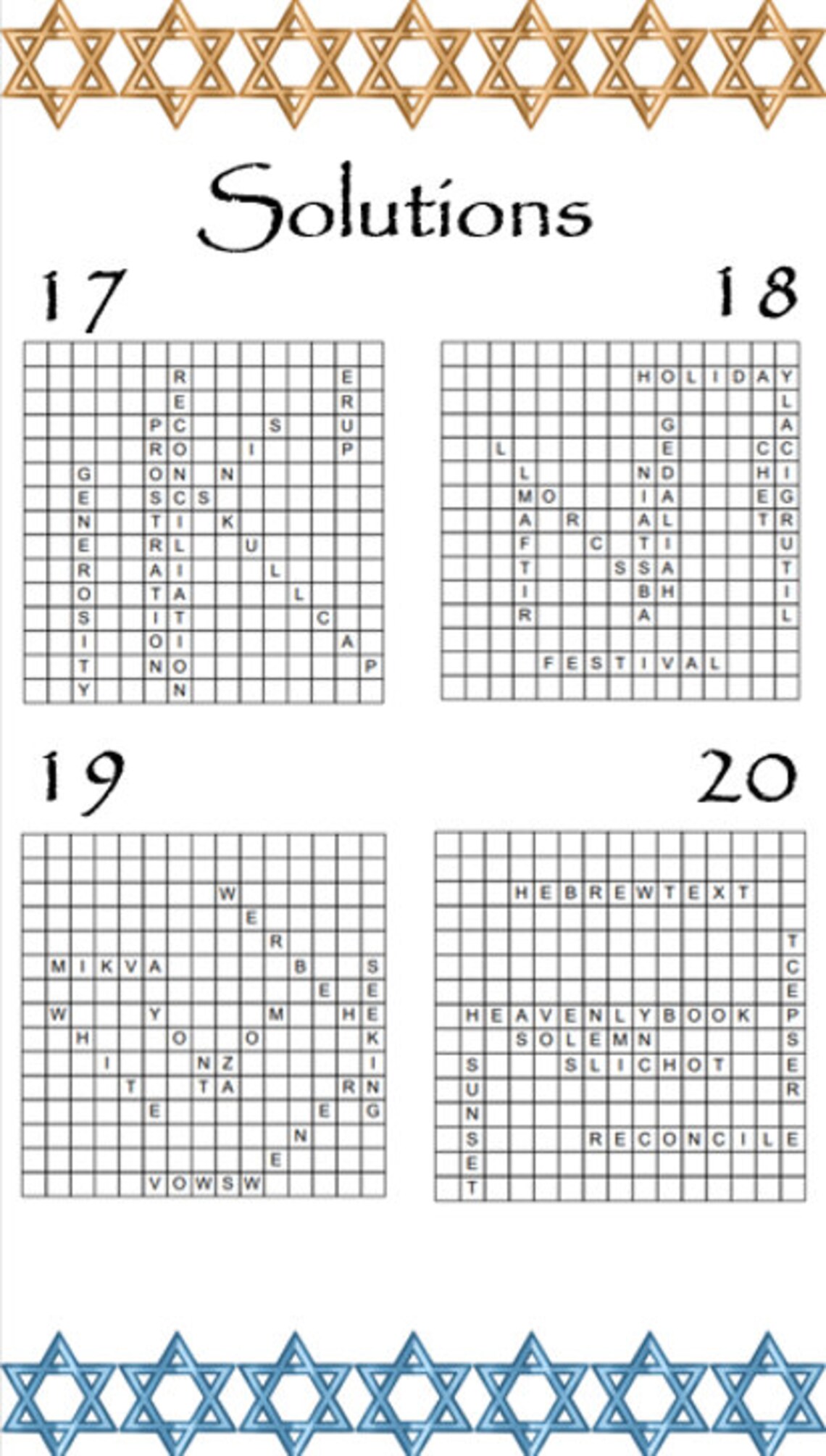 Kids Yom Kippur Word Search Activity Book Instant Download Digital - Etsy