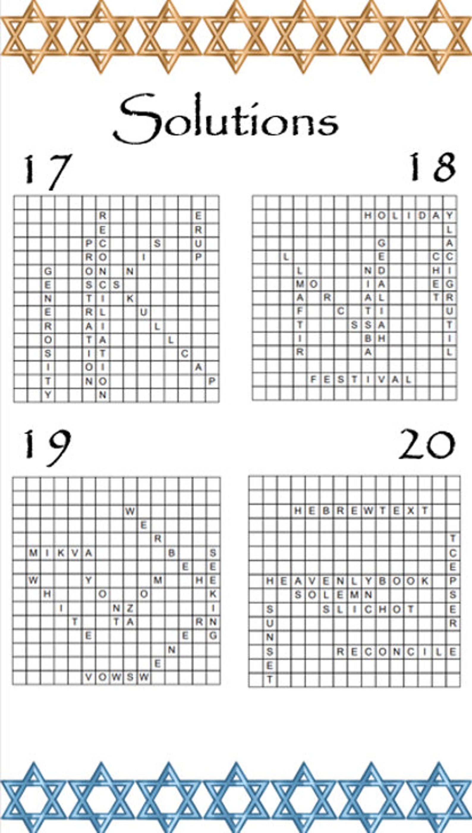 Kids Yom Kippur Word Search Activity Book Instant Download Digital - Etsy