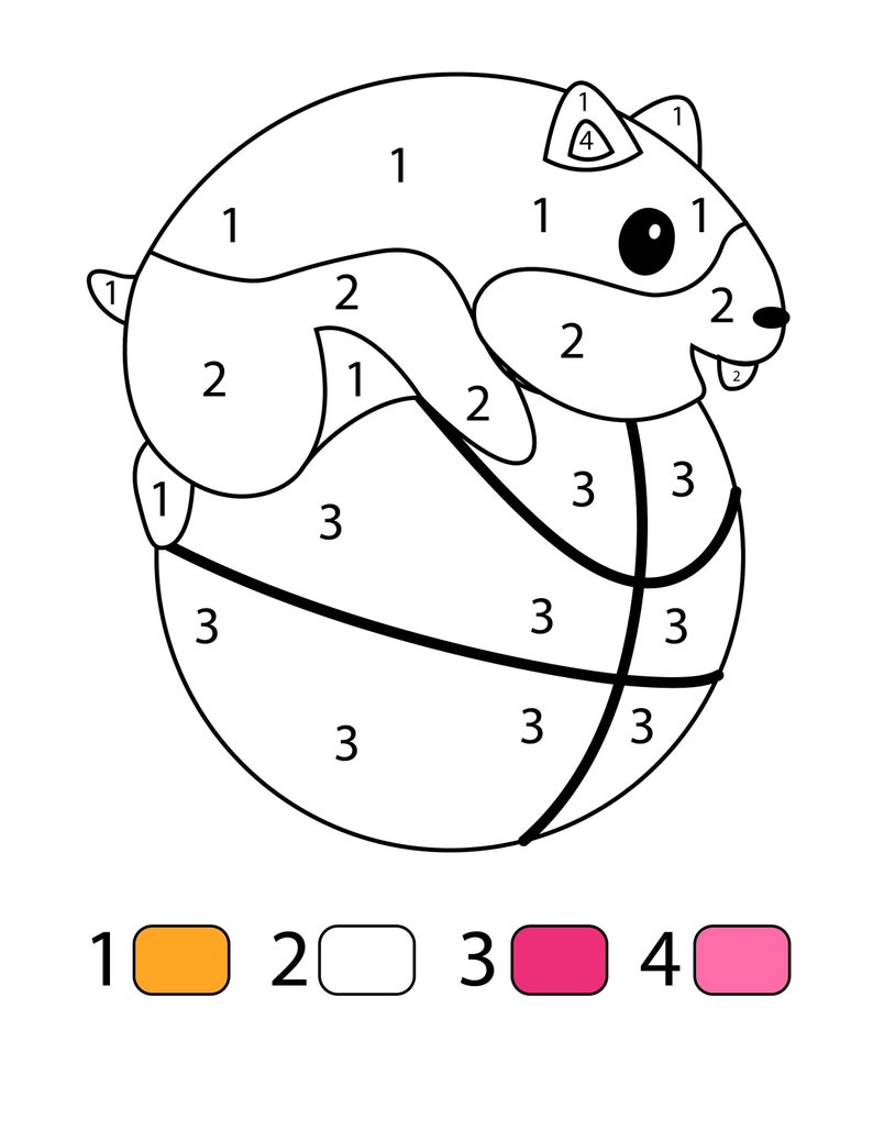Girls Themed Color by Number Worksheets, Paint by Numbers Activity ...