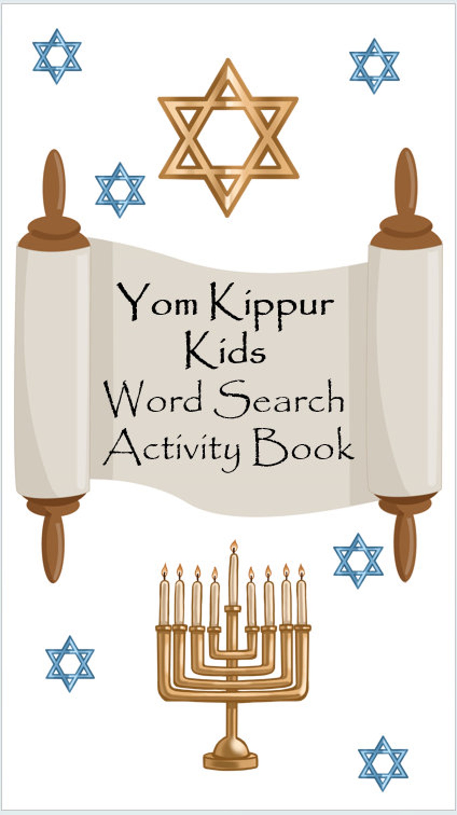 Yom Kippur Kids Word Search Activity Book - Etsy