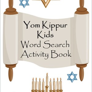 Yom Kippur Kids Word Search Activity Book - Etsy