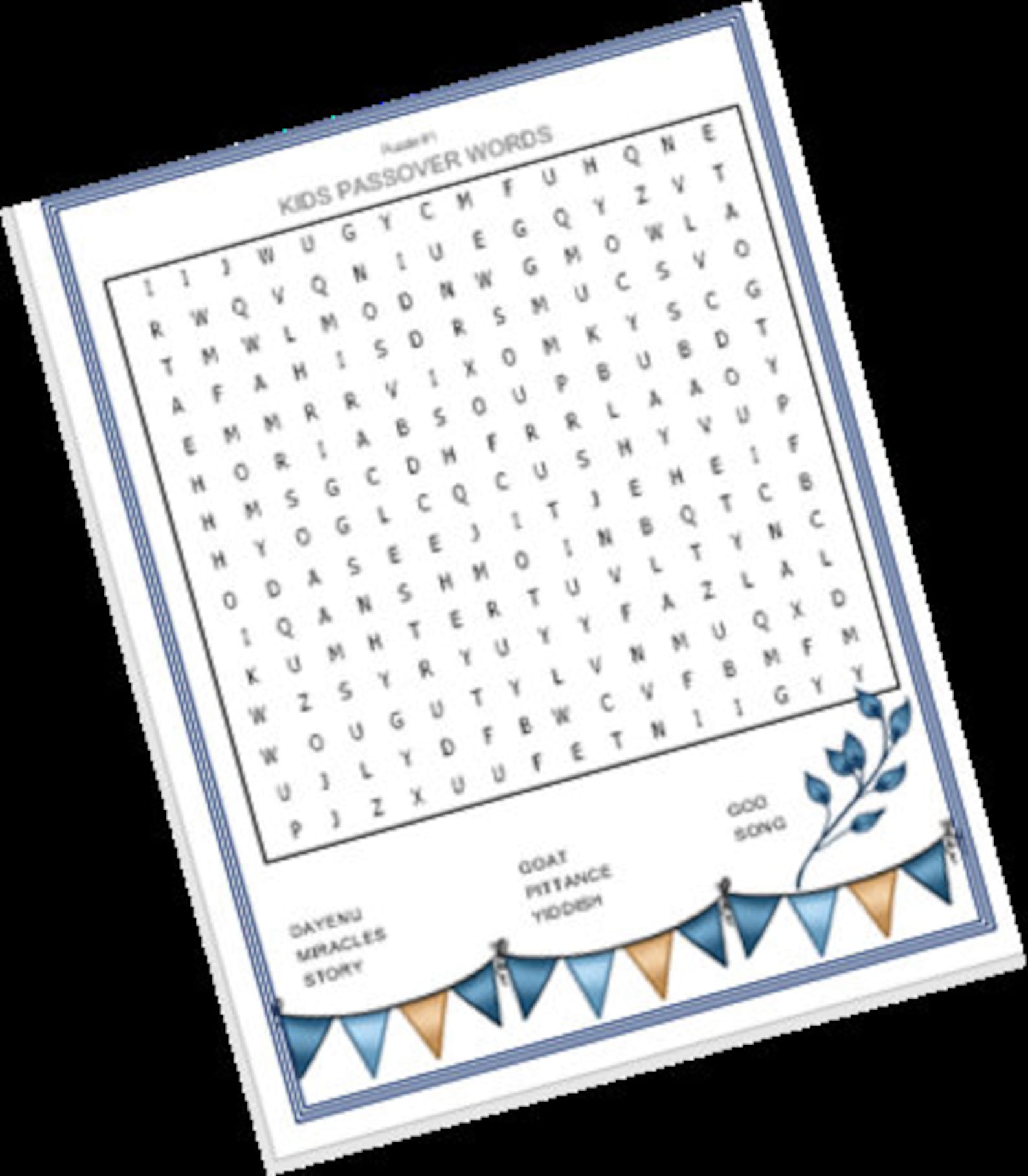Passover Word Search, Printable Passover Word Search, Passover Activity ...