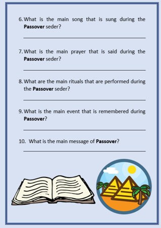 Passover Trivia Game, Printable Passover Trivia Game, Passover Activity ...