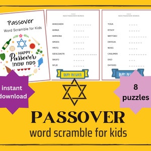 Passover Word Search, Printable Passover Word Search, Passover Activity ...