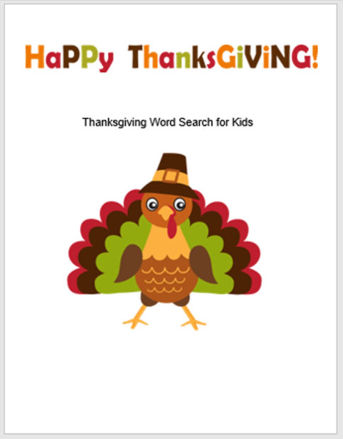 Thanksgiving Word Search Printable, Thanksgiving Game, Thanksgiving ...