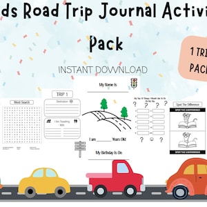 Kids Road Trip Journal Activity Pack - Etsy