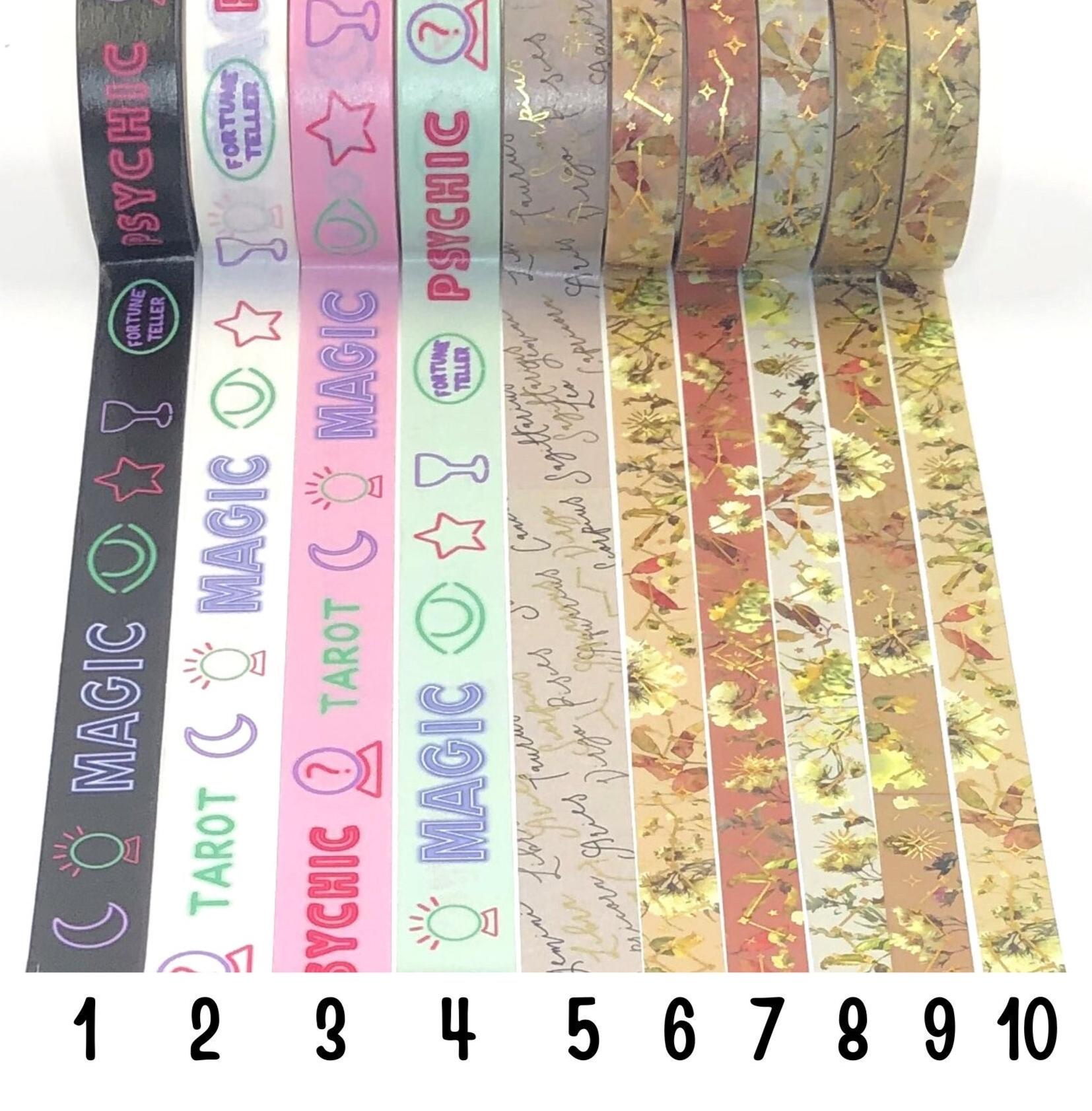 WASHI SAMPLES: Psychic Signs & Turning Leaves Constellation - Etsy