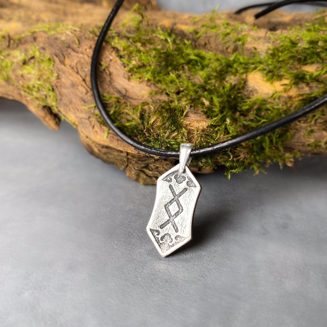 INGUZ Rune Pendant, North Pagan Jewelry, Sterling Silver 925 Witchcraft ...