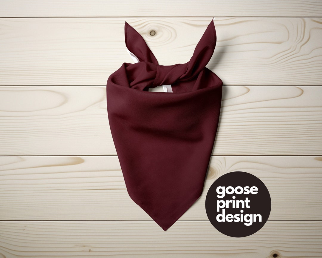 Maroon Dog Bandana, Dark Red Pet Bandana, Cute Pet Bandana, Solid Color ...