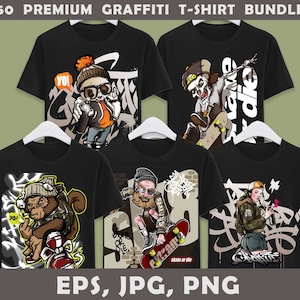 50 Graffiti T-shirt Designs, Street Art Graphics (digital Files) - Etsy