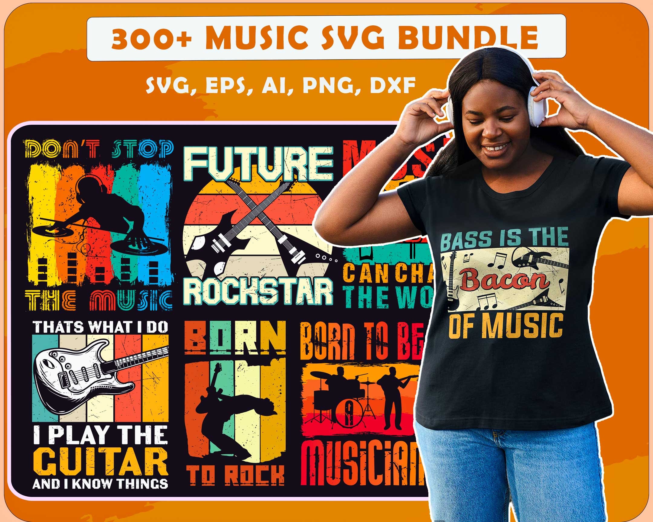 300 Premium MUSIC Svg Bundle High Quality Print on Demand - Etsy