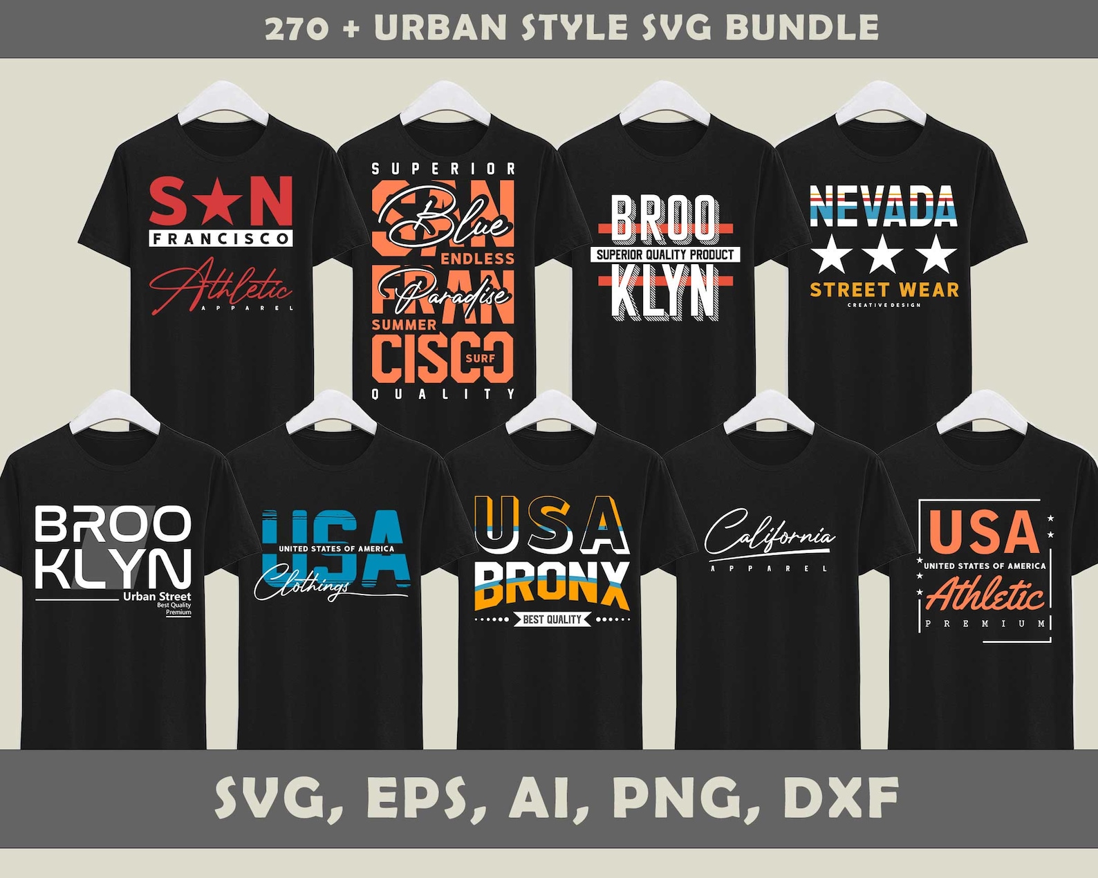 270 URBAN Style Svg Bundle Streetwear T-shirt Design - Etsy