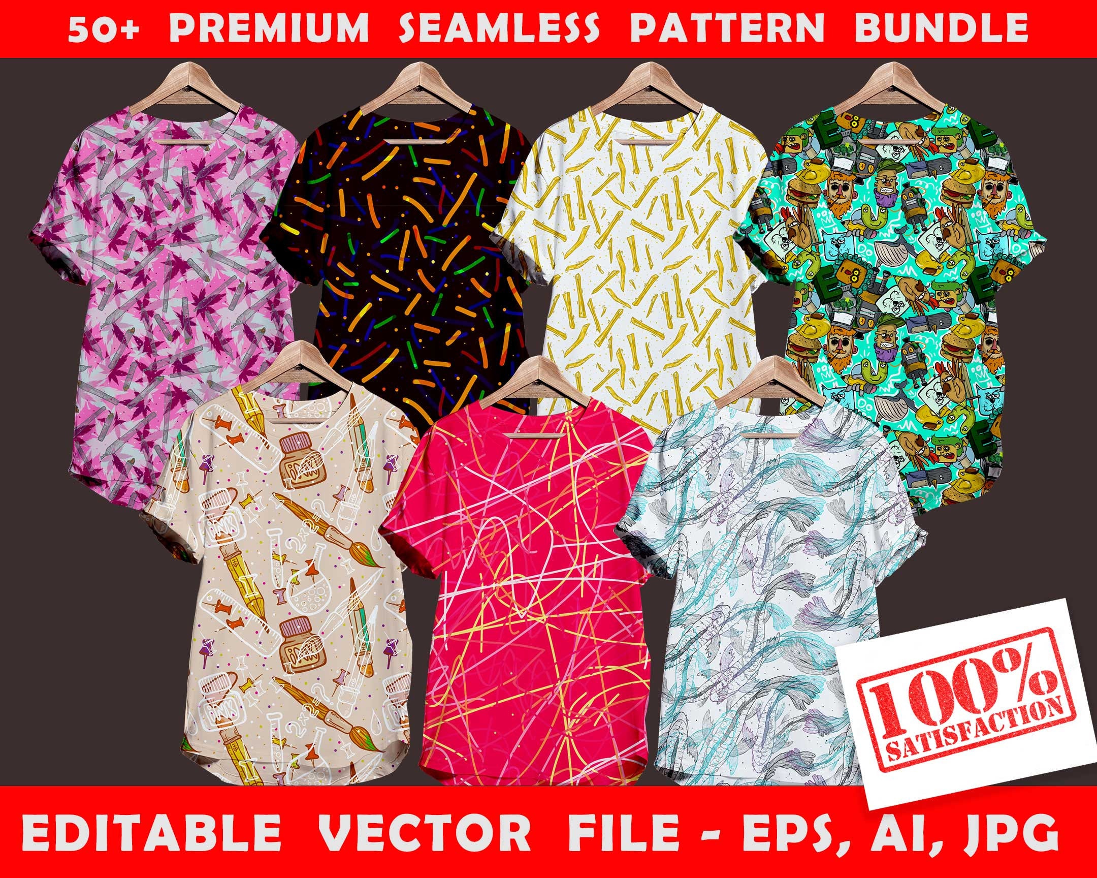 50 Premium Seamless Printable Pattern Design for Fabrics - Etsy Australia
