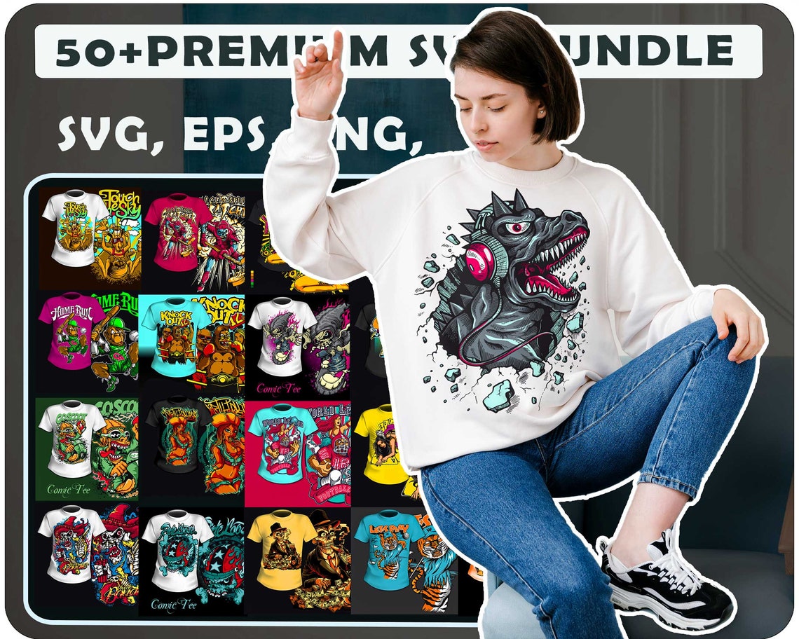 50 Premium Svg Bundle All in One Bundle High Quality Print - Etsy
