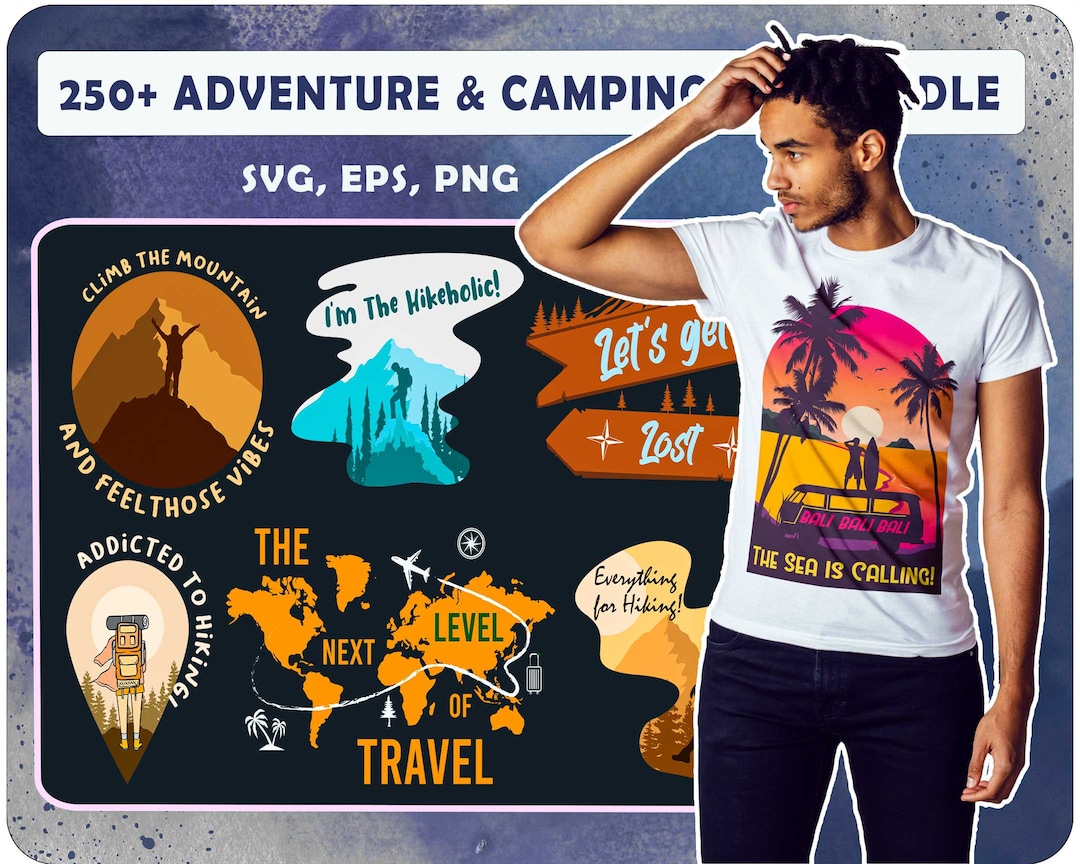 250+ Adventure SVG Bundle, Camping SVG Bundle, Hand Lettered, Happy ...
