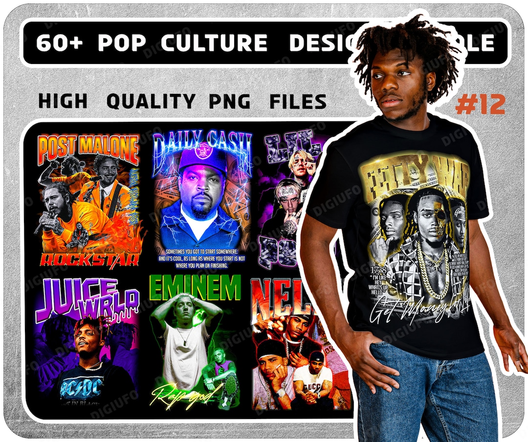 Pop Culture T-shirt Designs: 60+ PNG Files (digital Download) - Etsy