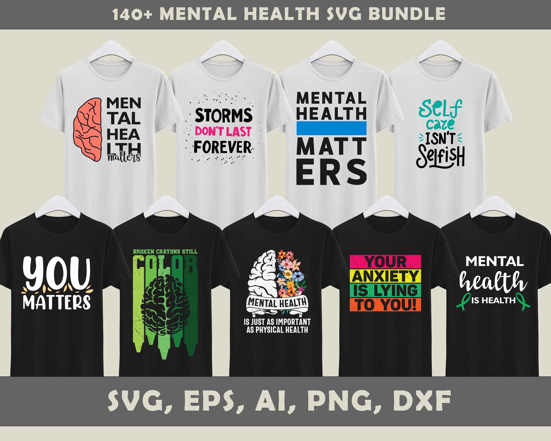 140 Mental Health Matters SVG Bundle Big Bundle SVG File for - Etsy