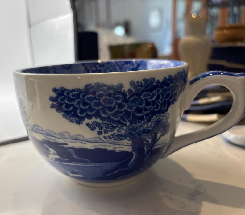 Spode Blue Italian Mug/bowl With Lid. 20 Ounces, Tight-fitting Lid - Etsy