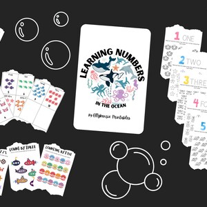 Printable Ocean Themed Number Worksheets, Preschool Worksheets ...