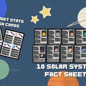 Printable Solar System Bundle - Planet Fact Sheets - Planet Flash Cards ...