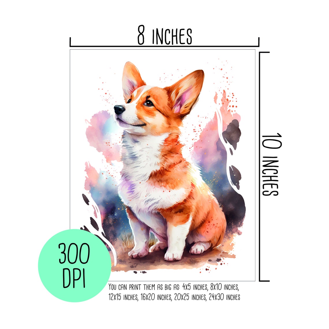 Corgi Watercolor PNG, Corgi Puppy Clipart, Transparent Background ...