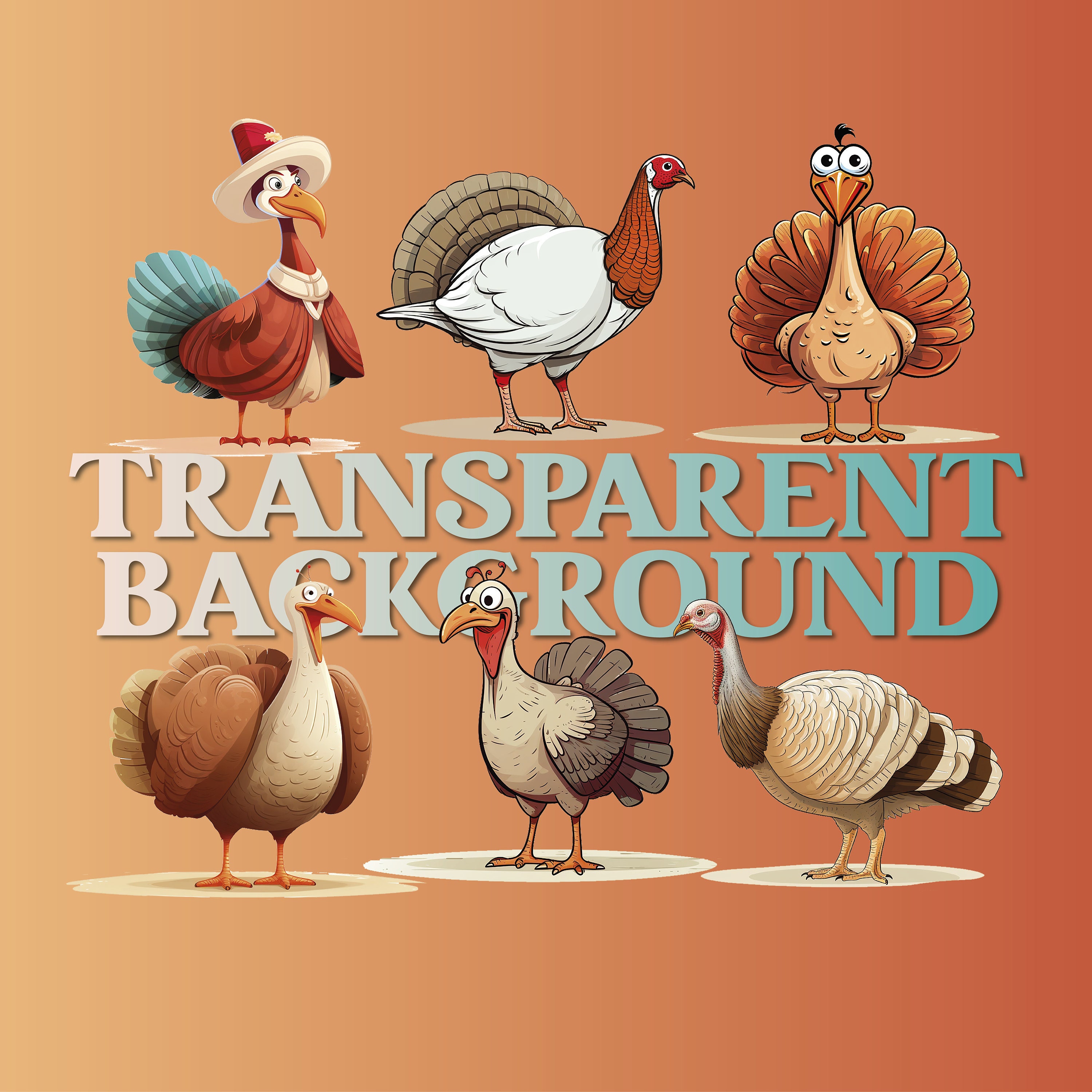 Turkey PNG, Cartoon Turkey Clipart PNG, Adorably Funny and Cute Turkey ...