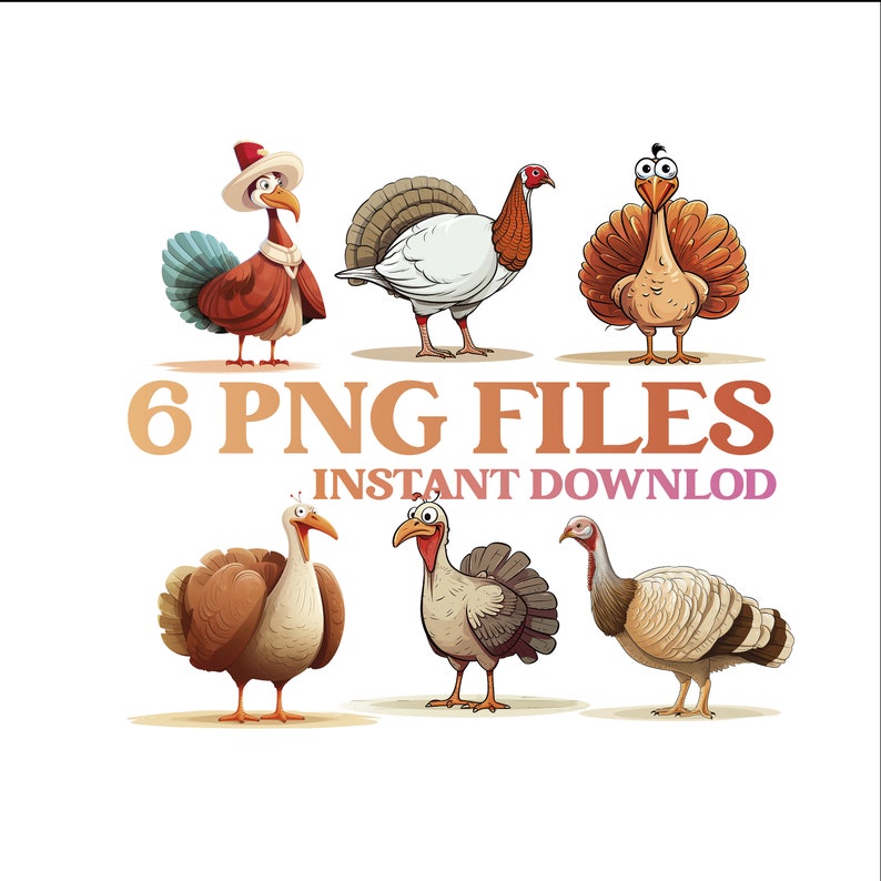Turkey PNG, Cartoon Turkey Clipart PNG, Adorably Funny and Cute Turkey ...